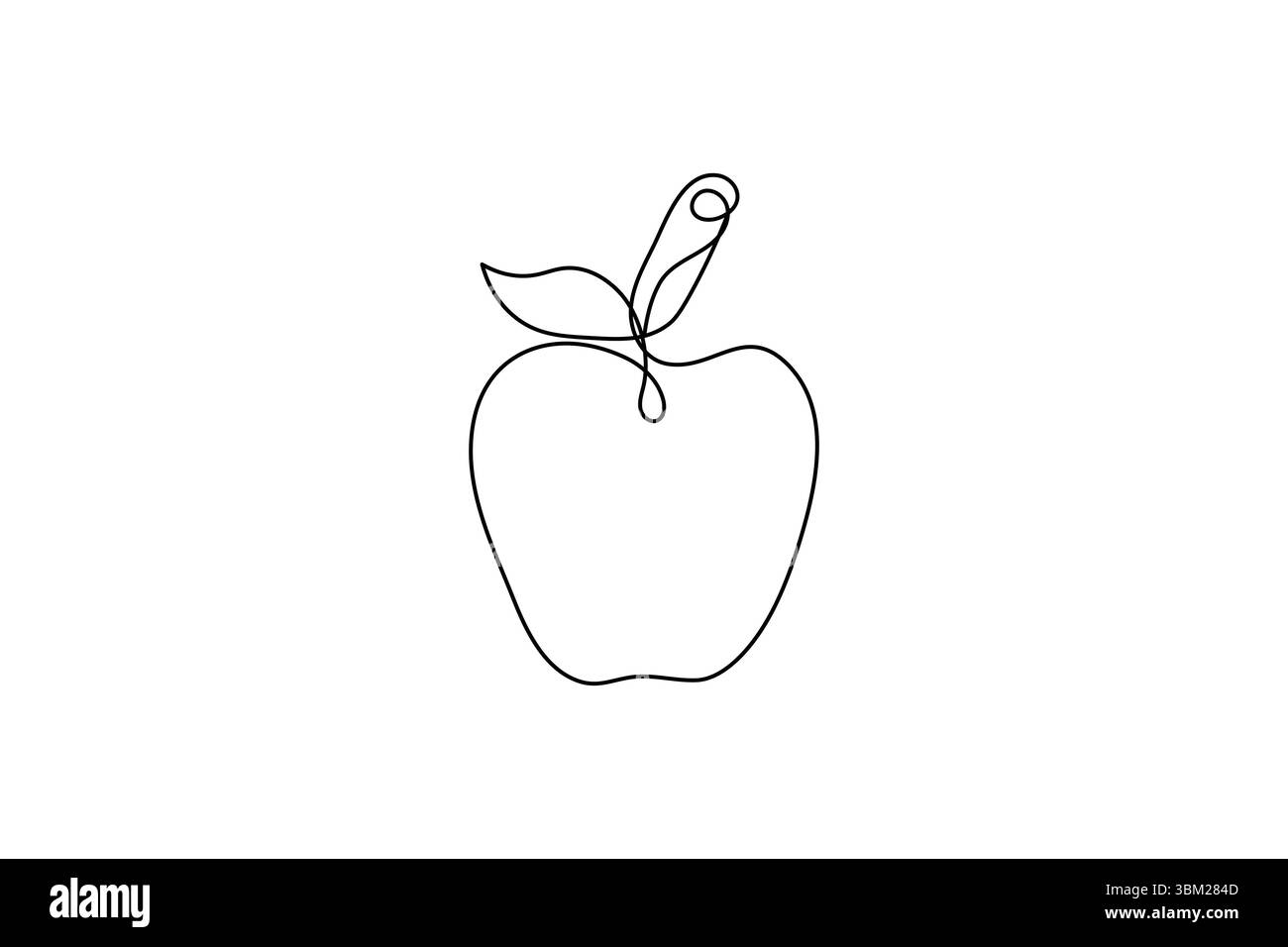 apple one line art and frui stock photos vectors and illustration design Stock Vector Image ...