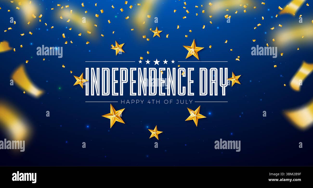 Fourth of July Independence Day of the USA Vector Banner Illustration ...