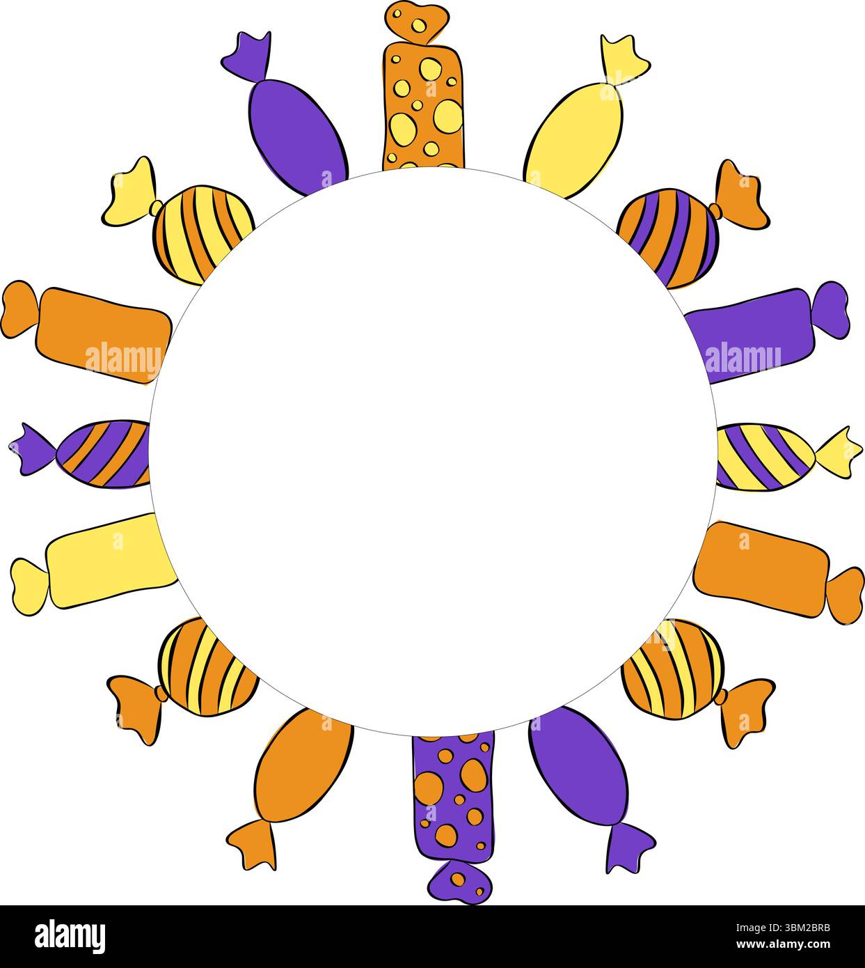 Purple round candy Stock Vector Images - Alamy