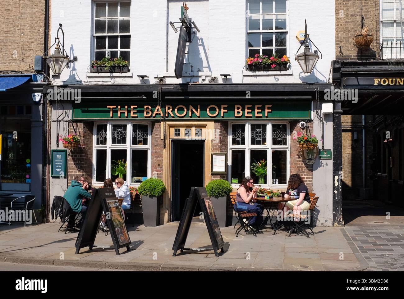 Cambridge UK June 2025 - The Baron of Beef pub in Bridge Street Stock ...