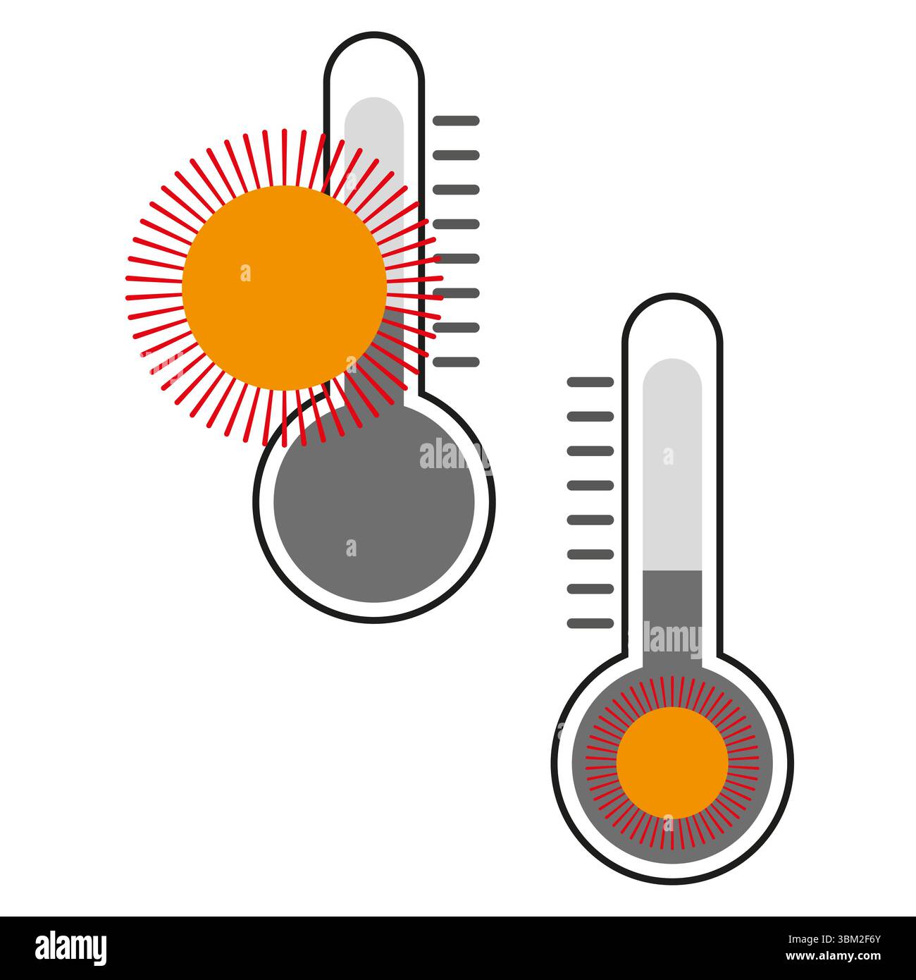 Thermometer measurement icon. Temperature gauge Vector. Hot cold ...