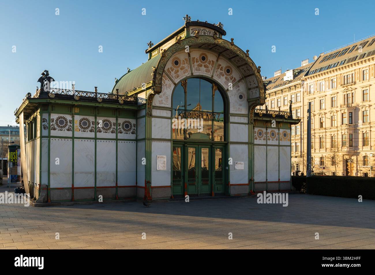 Otto Wagner Pavillon at the Karlsplatz is one of the best-known ...