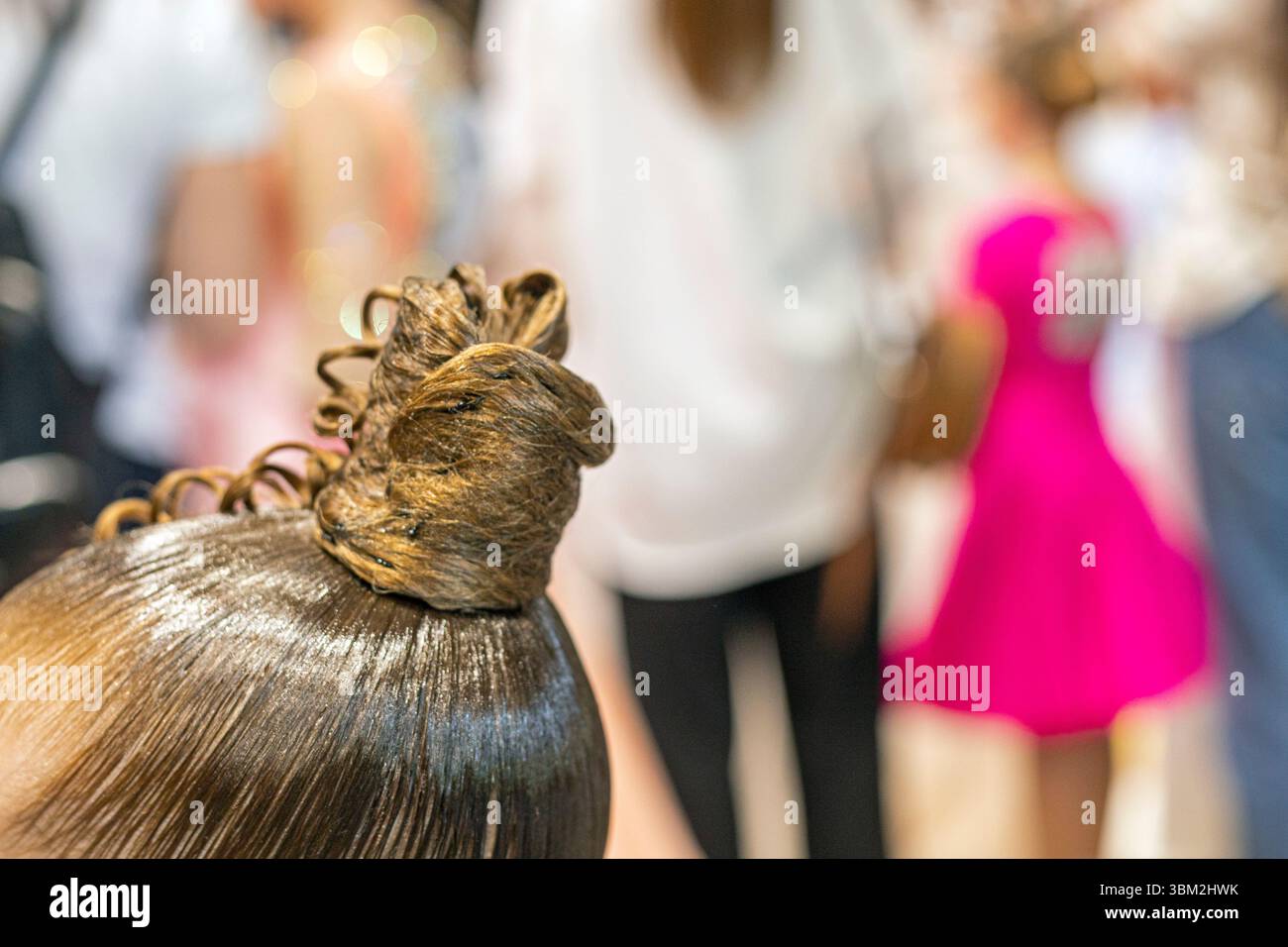 stylish slicked-back bun at a ballroom dance tournament Stock Photo - Alamy