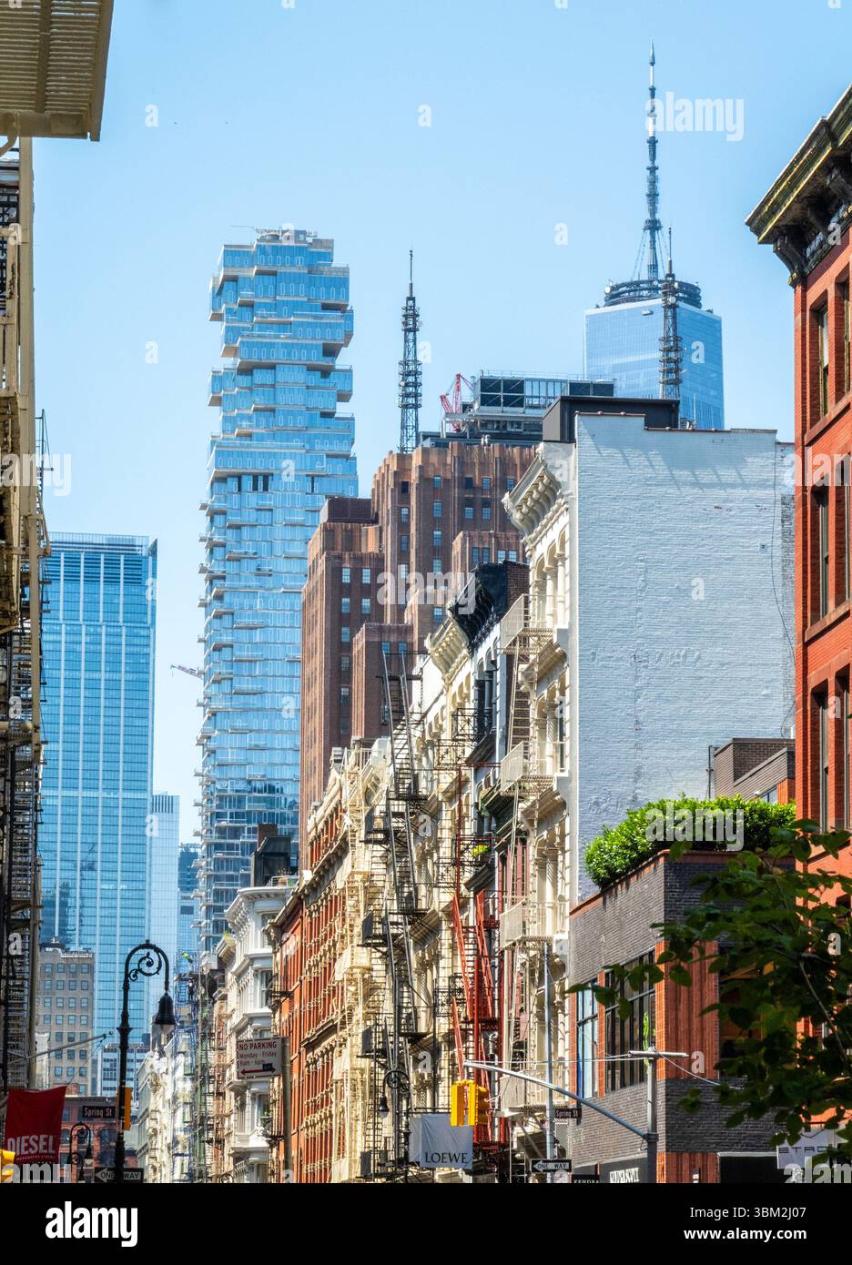 Greene Street in the historical District of Soho features cast-iron ...