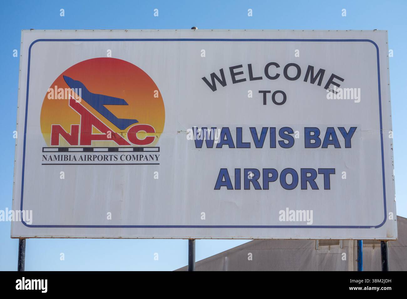 Welcome to Walvis Bay Airport Sign Greets Passengers to Walvis Bay in ...
