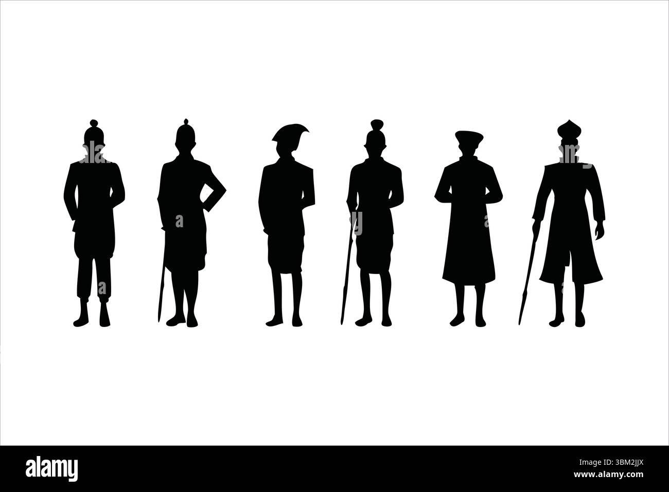 Old West Cowboy and Gentleman Silhouettes - Vintage Western Characters ...