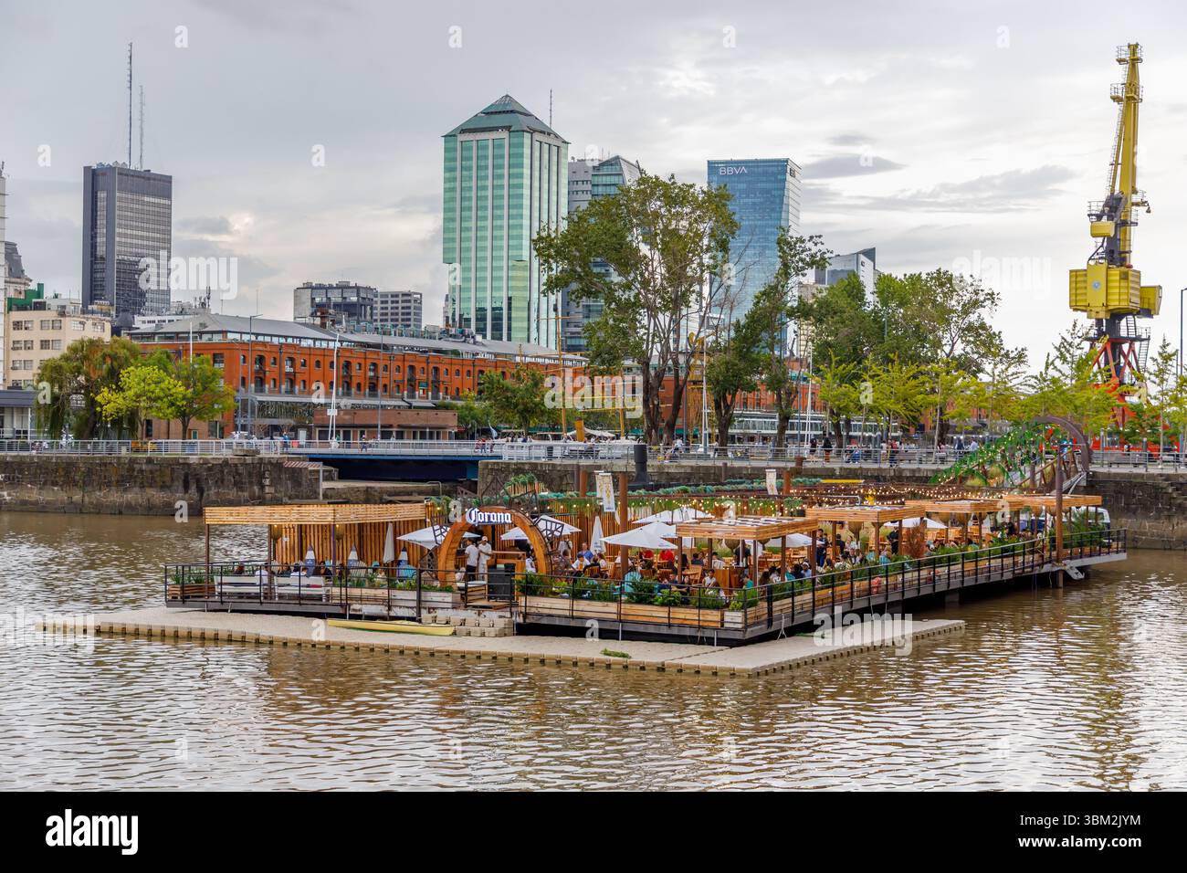 Buenos Aires, Argentina - June 16th, 2025: Floating bar Isla BA in ...