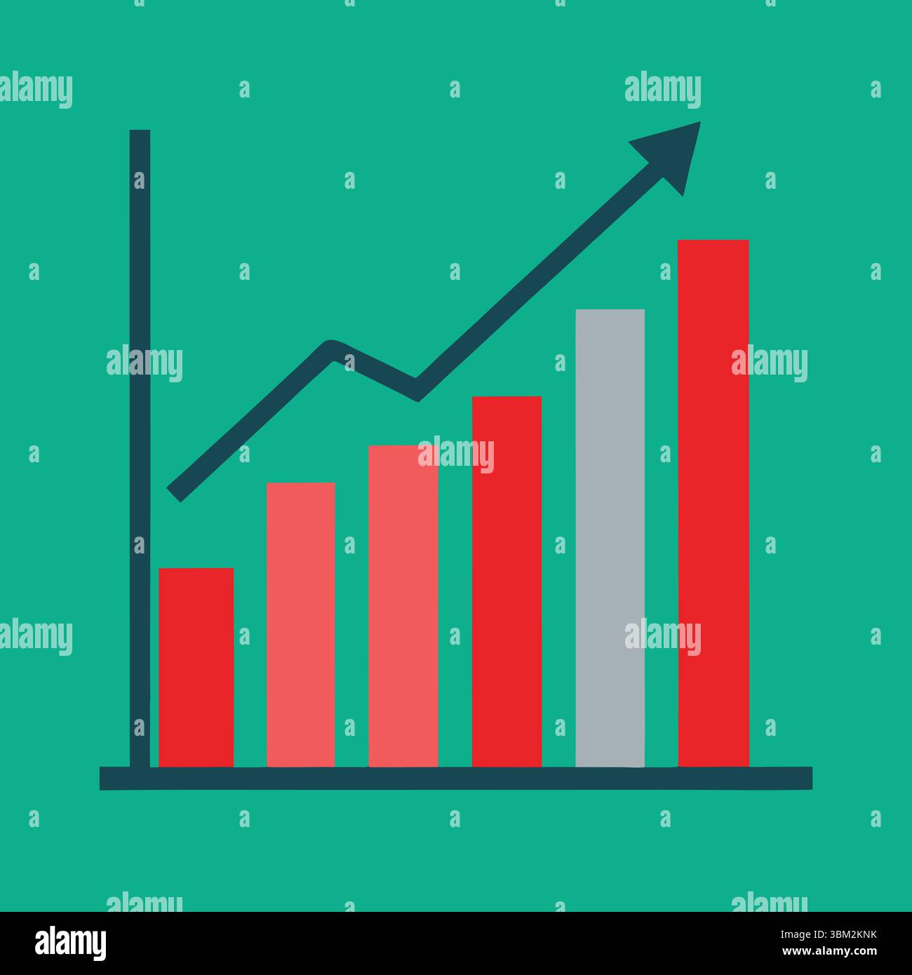 Upward arrow chart Stock Vector Images - Alamy