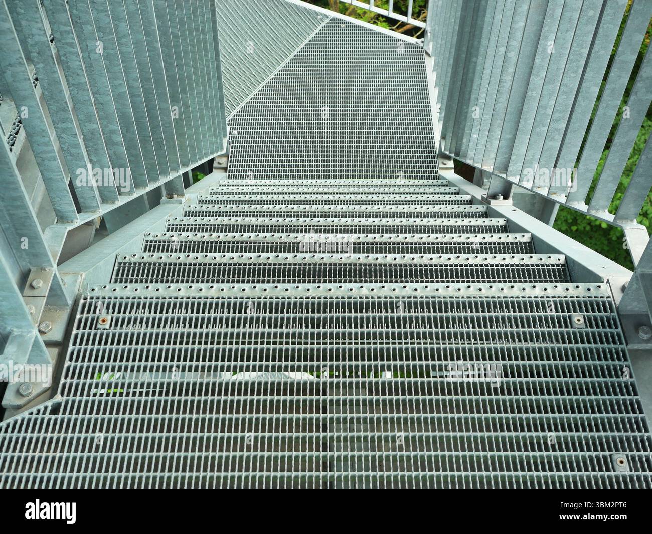 Observation Tower. Sturdy steel construction – staircase and platforms ...