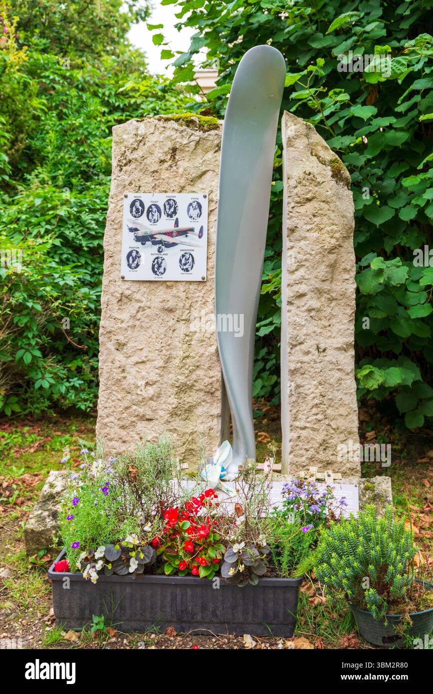 War memorial for seven British Royal Air Force airmen casualties who ...