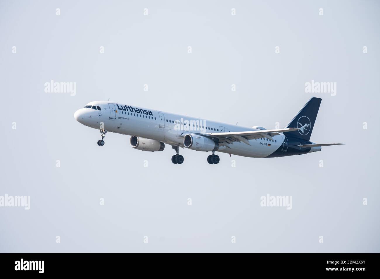 SYMBOL - 22 June 2024, Hesse, Frankfurt/Main: A Lufthansa Airbus A321 ...