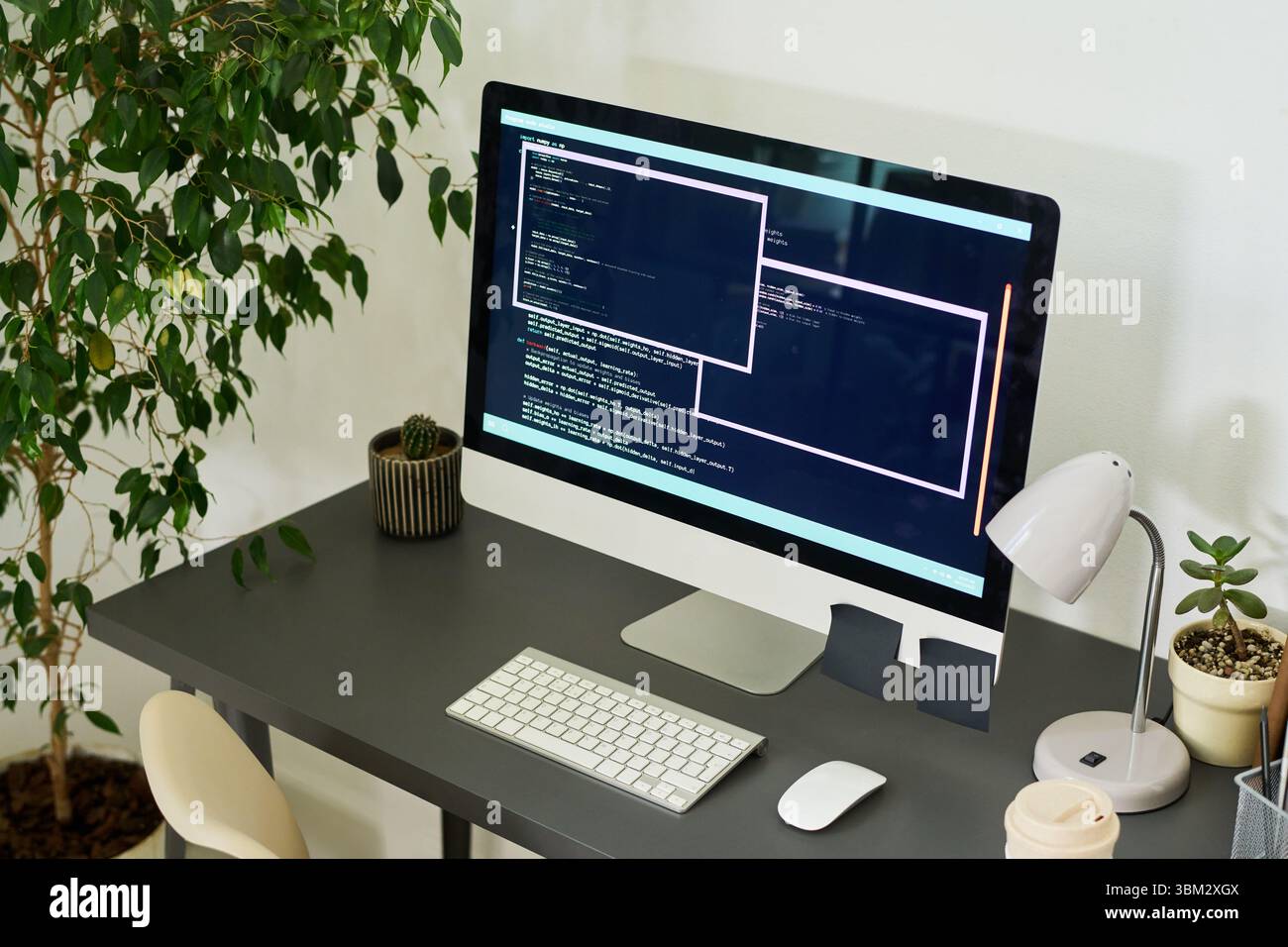 Desktop Computer Displaying Neural Network Programming Stock Photo - Alamy