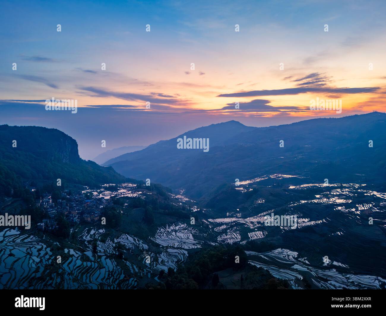 China's UNESCO Hani Rice Terraces, Yunnan, with a Panoramic View of the ...
