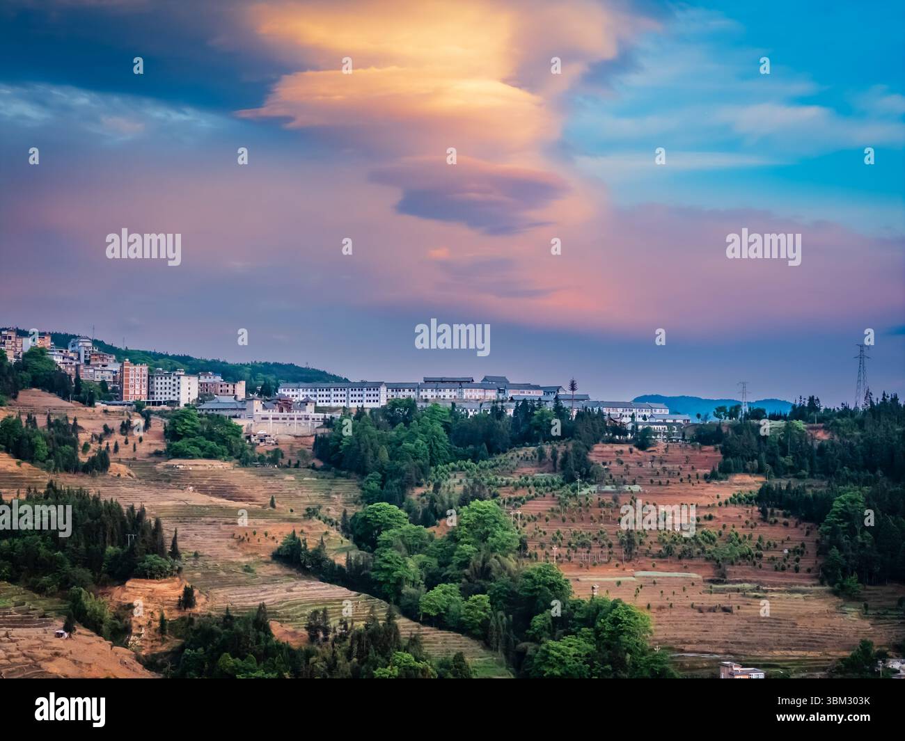 China's UNESCO Hani Rice Terraces, Yunnan, with a Panoramic View of the ...