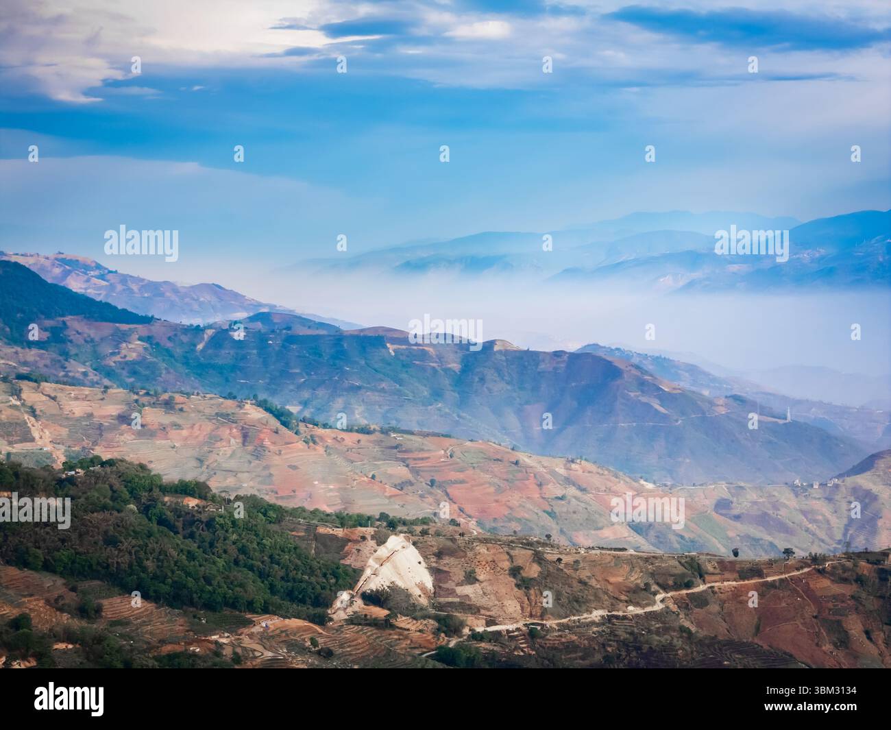 China's UNESCO Hani Rice Terraces, Yunnan, with a Panoramic View of the ...