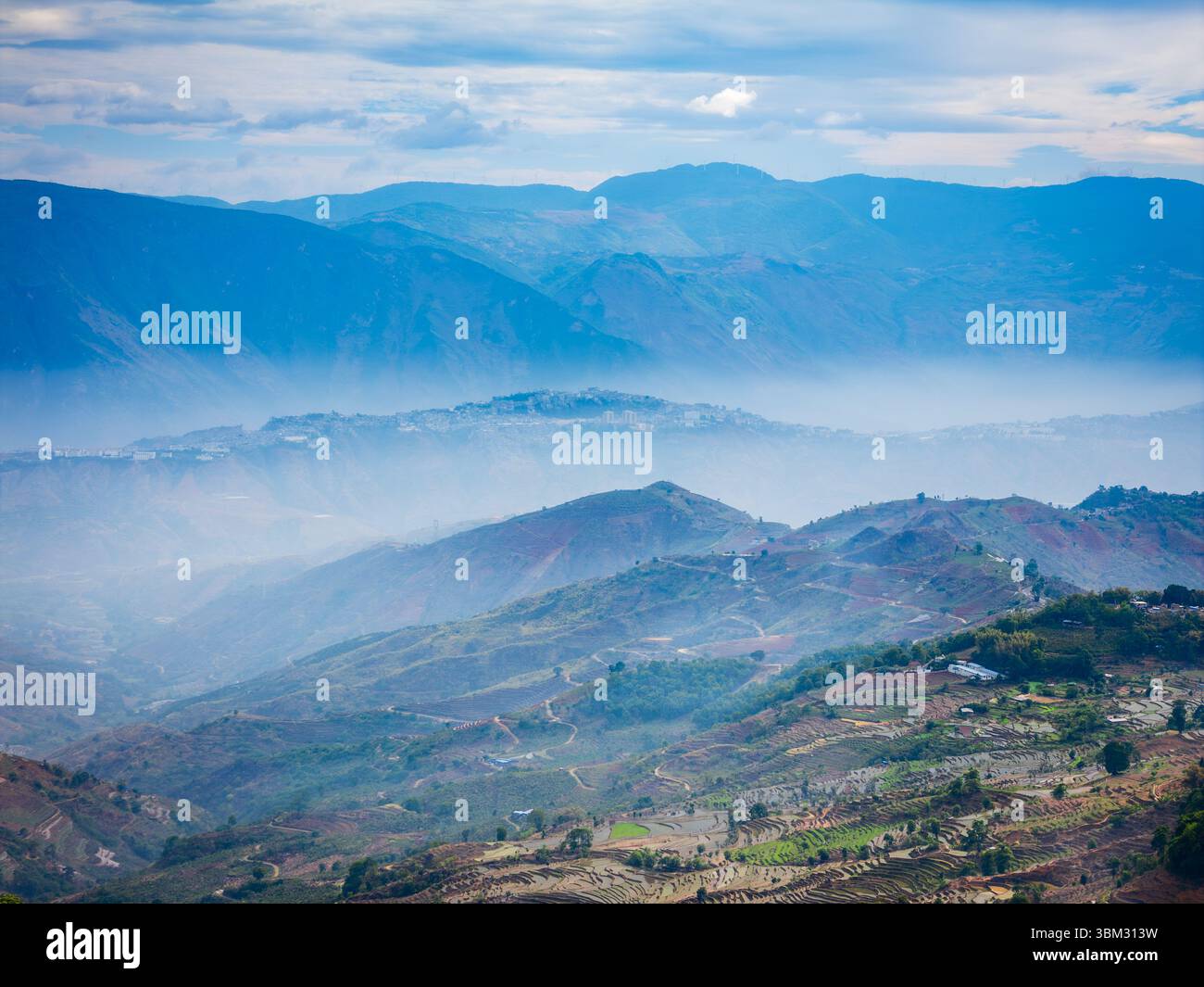 China's UNESCO Hani Rice Terraces, Yunnan, with a Panoramic View of the ...