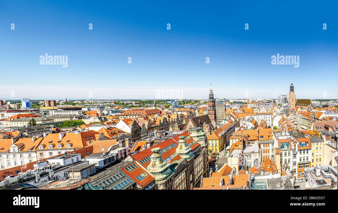 A panoramic overhead view showcasing the historic downtown area, filled ...
