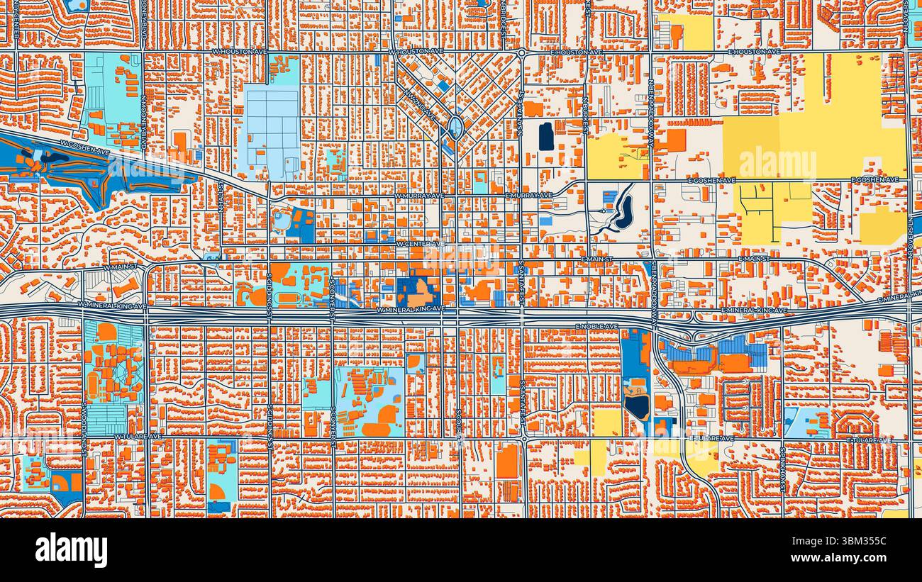 Visalia map hi-res stock photography and images - Alamy