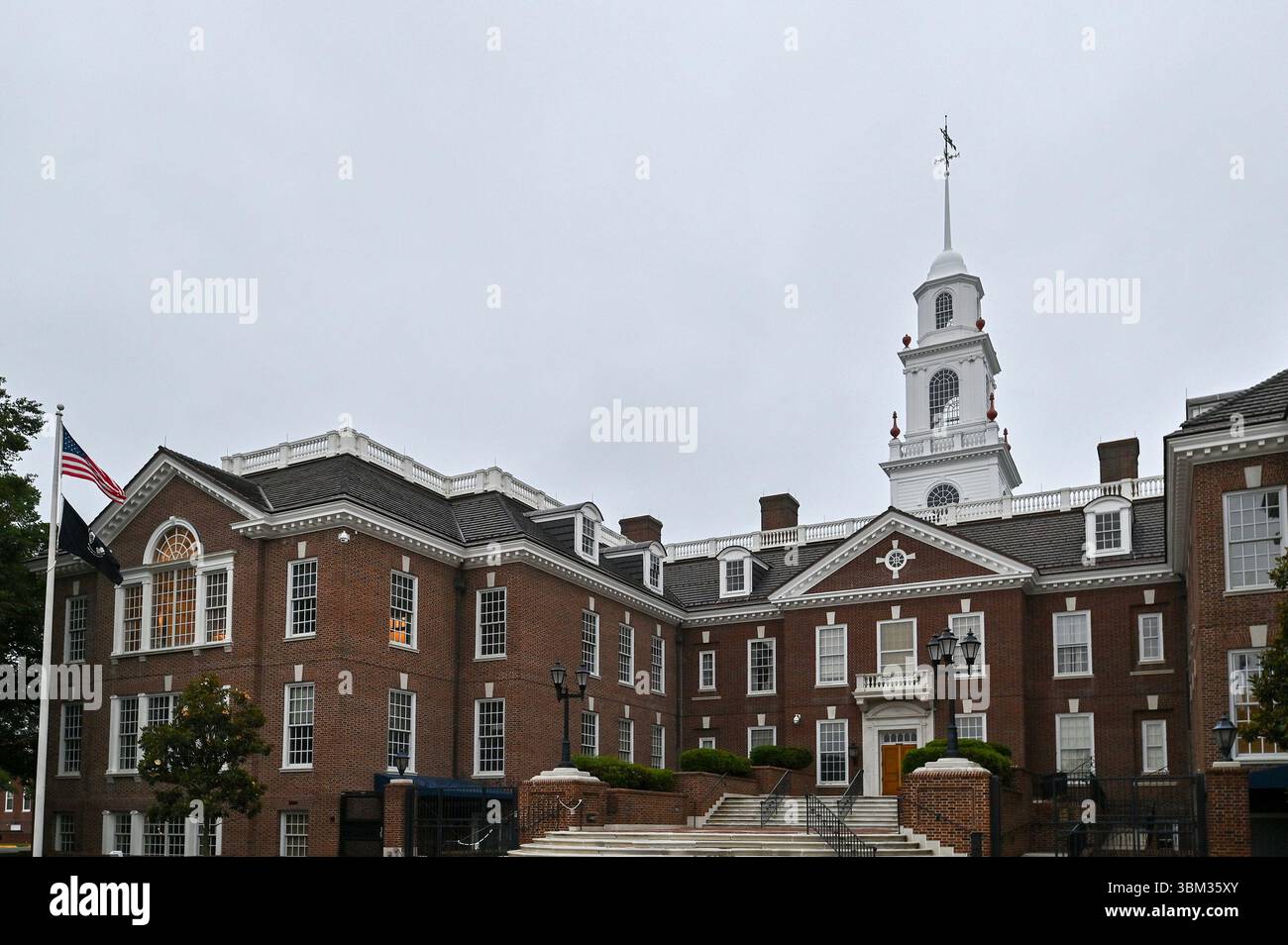 The rear of Delaware Legislative Hall is seen at the Delaware State ...