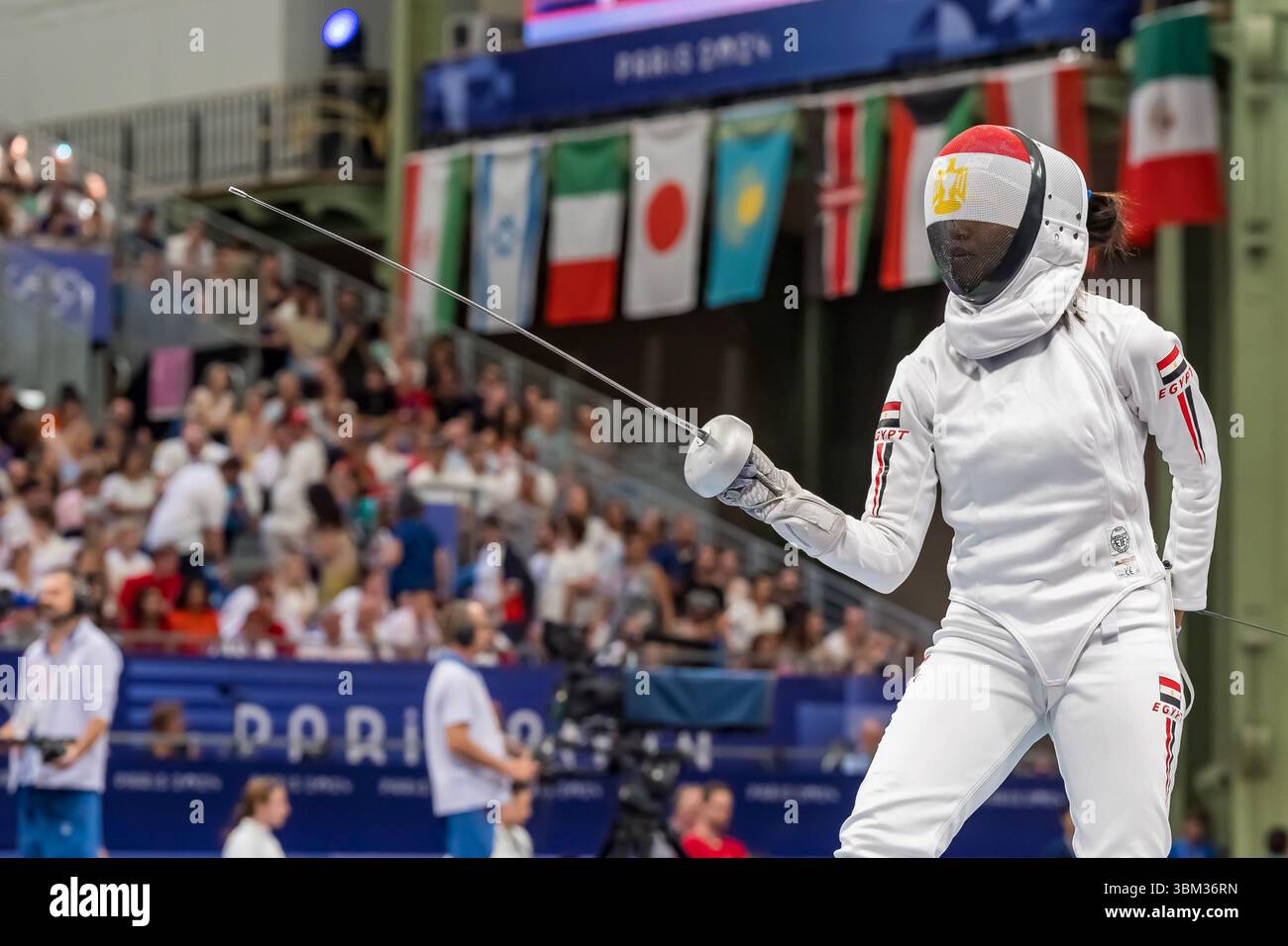 Shirwit Gaber (EGY) of Team Egypt competes at the Fencing Women's Epee ...