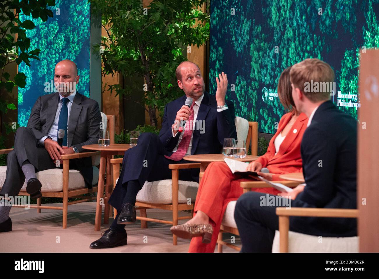 The Prince of Wales, speaks during the 'Leading with Impact' event as ...