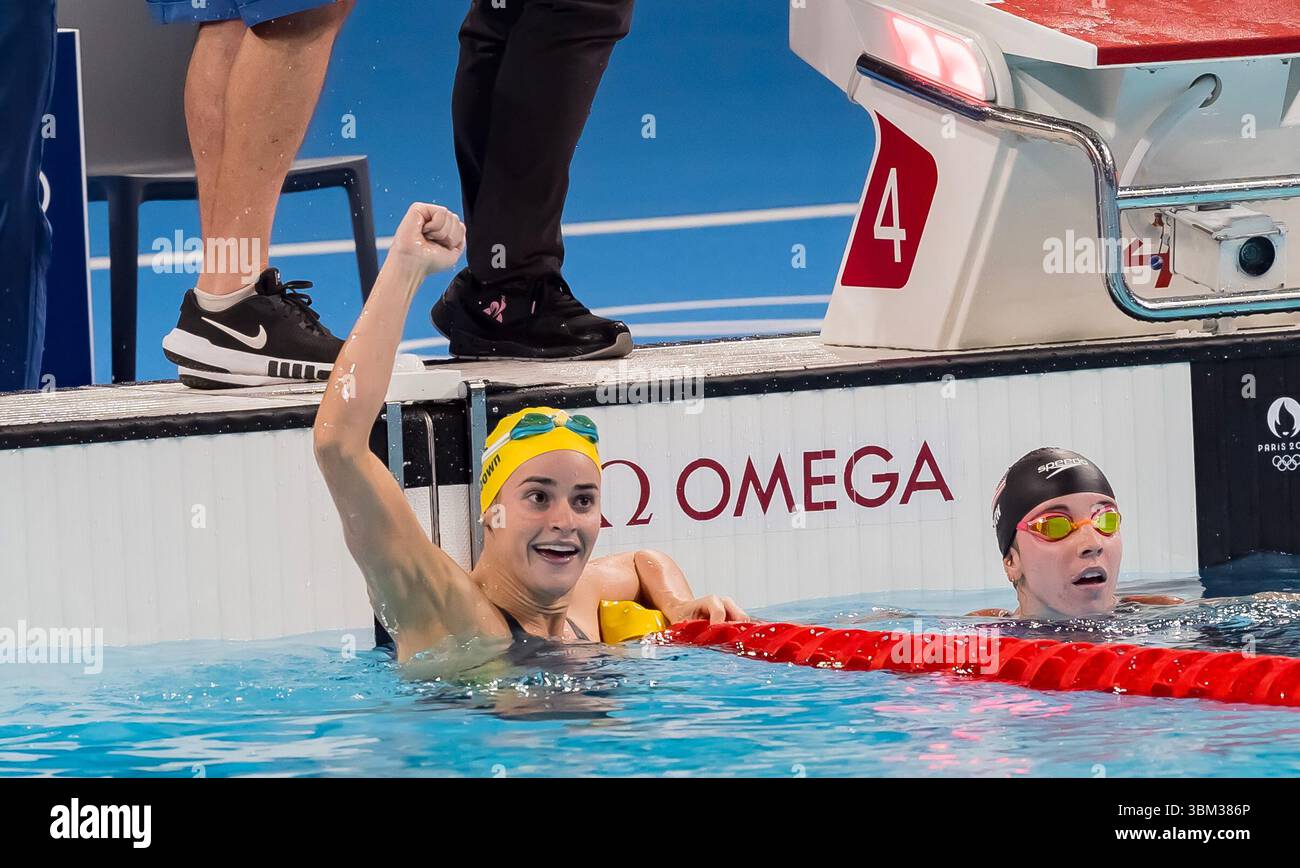 Kaylee McKeown (AUS) of Australia, swims in the Women's 100m Backstroke ...