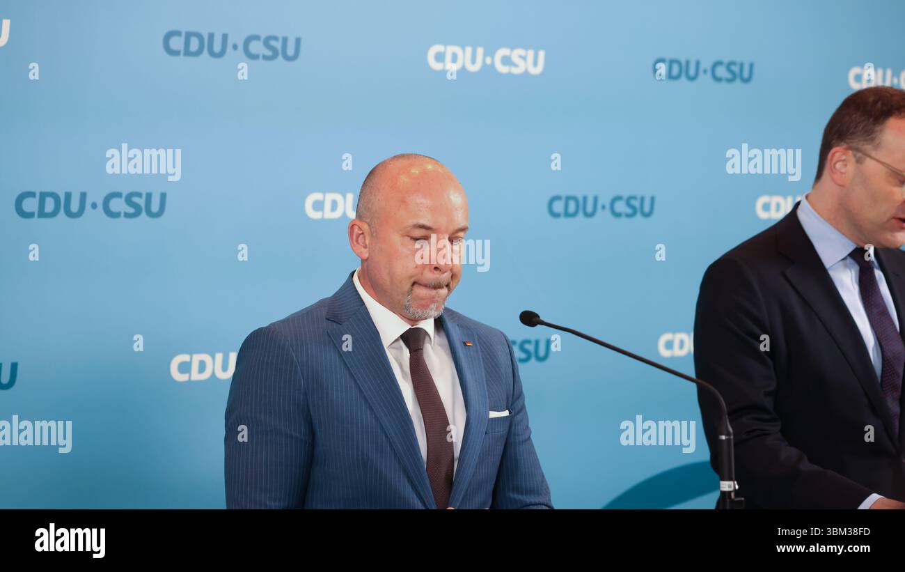 Berlin, Germany, 24th Juni 2025. CDU/CSU parliamentary group meeting in ...