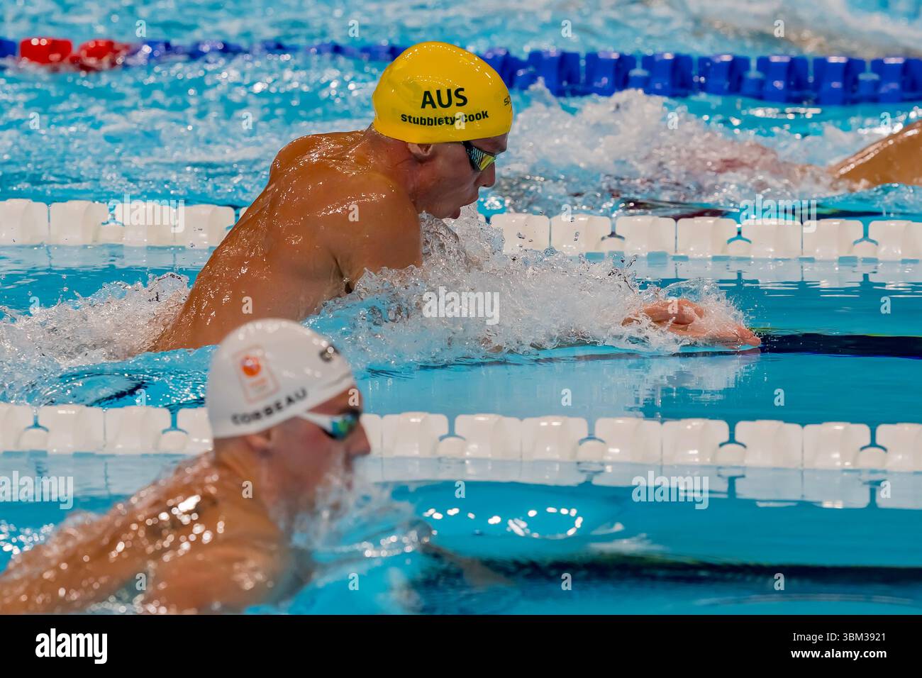 Zac Stubblety-Cook (AUS) of Australia, swims in the Men's 200m ...