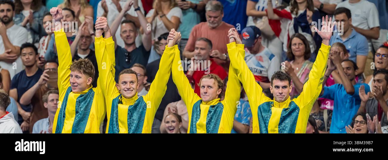 Flynn Southam (AUS), Thomas Neill (AUS), Elijah Winnington (AUS), and ...
