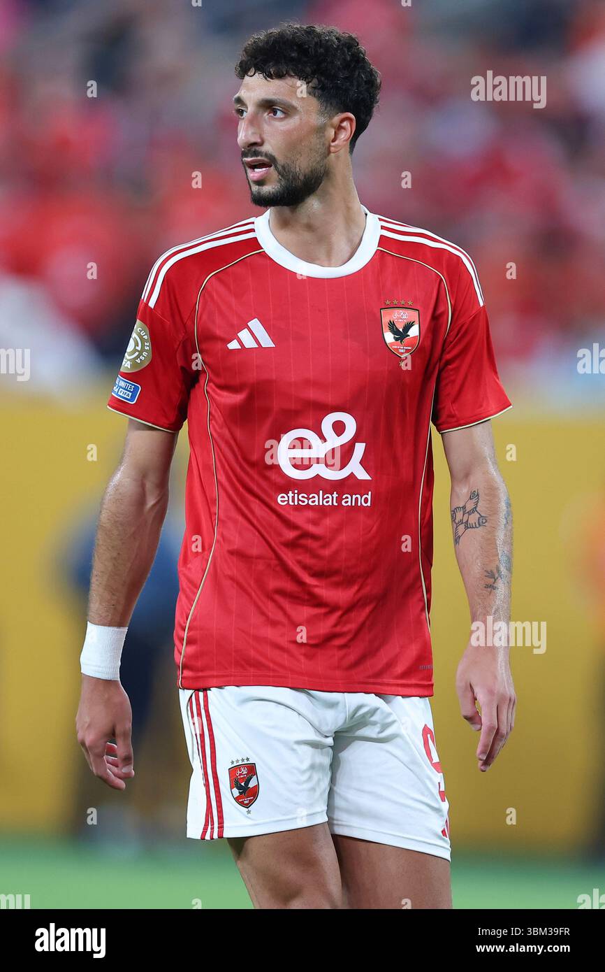 EAST RUTHERFORD, NJ - JUNE 23: Wessam Ablu Ali #9 of Al Ahly during the ...