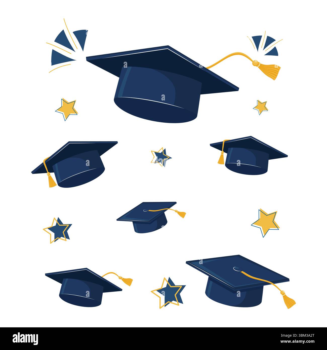 Graduation cap toss Stock Vector Images - Alamy