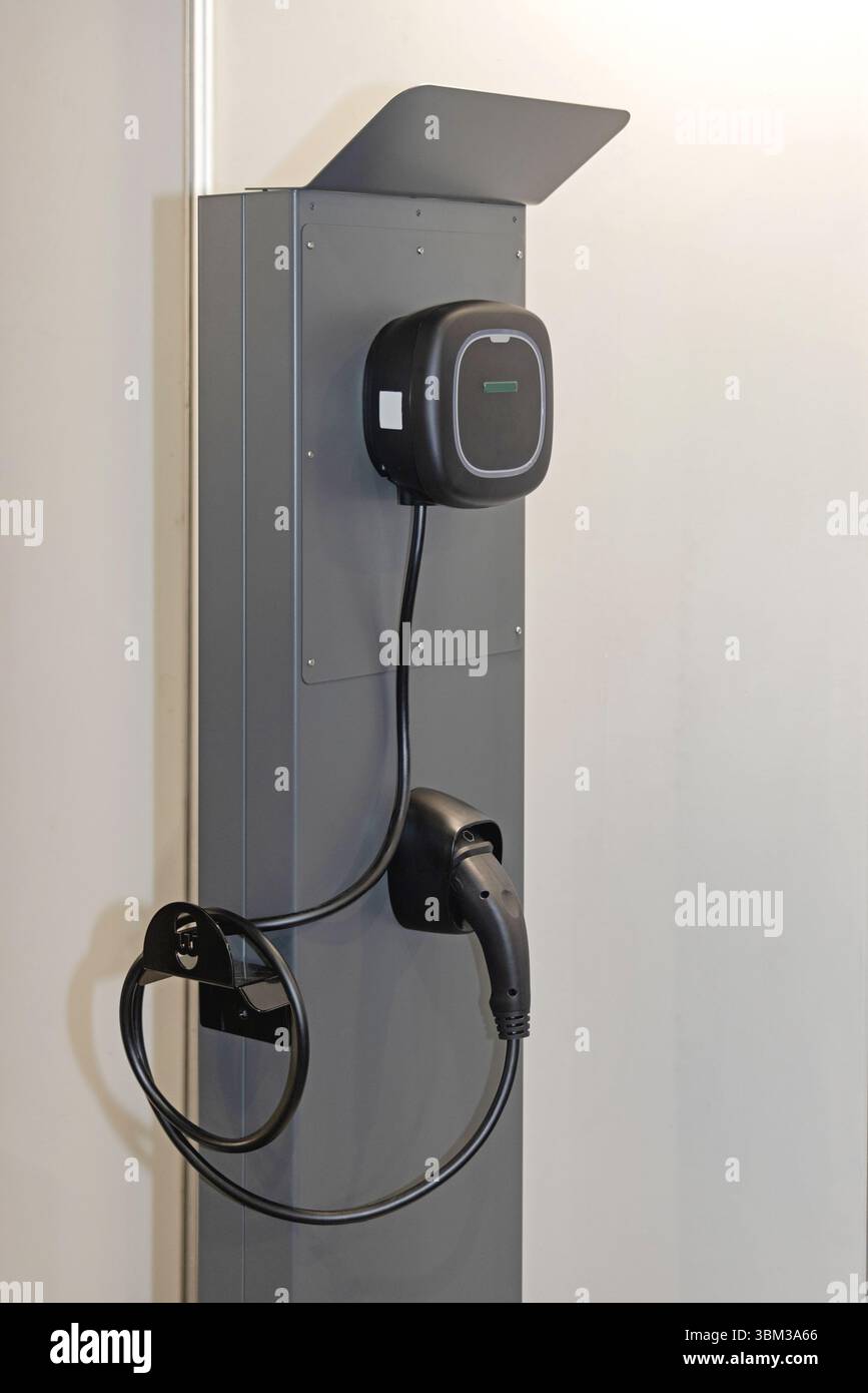 EV Solar Charger Black Box Control Unit Home Charging Column Stock ...