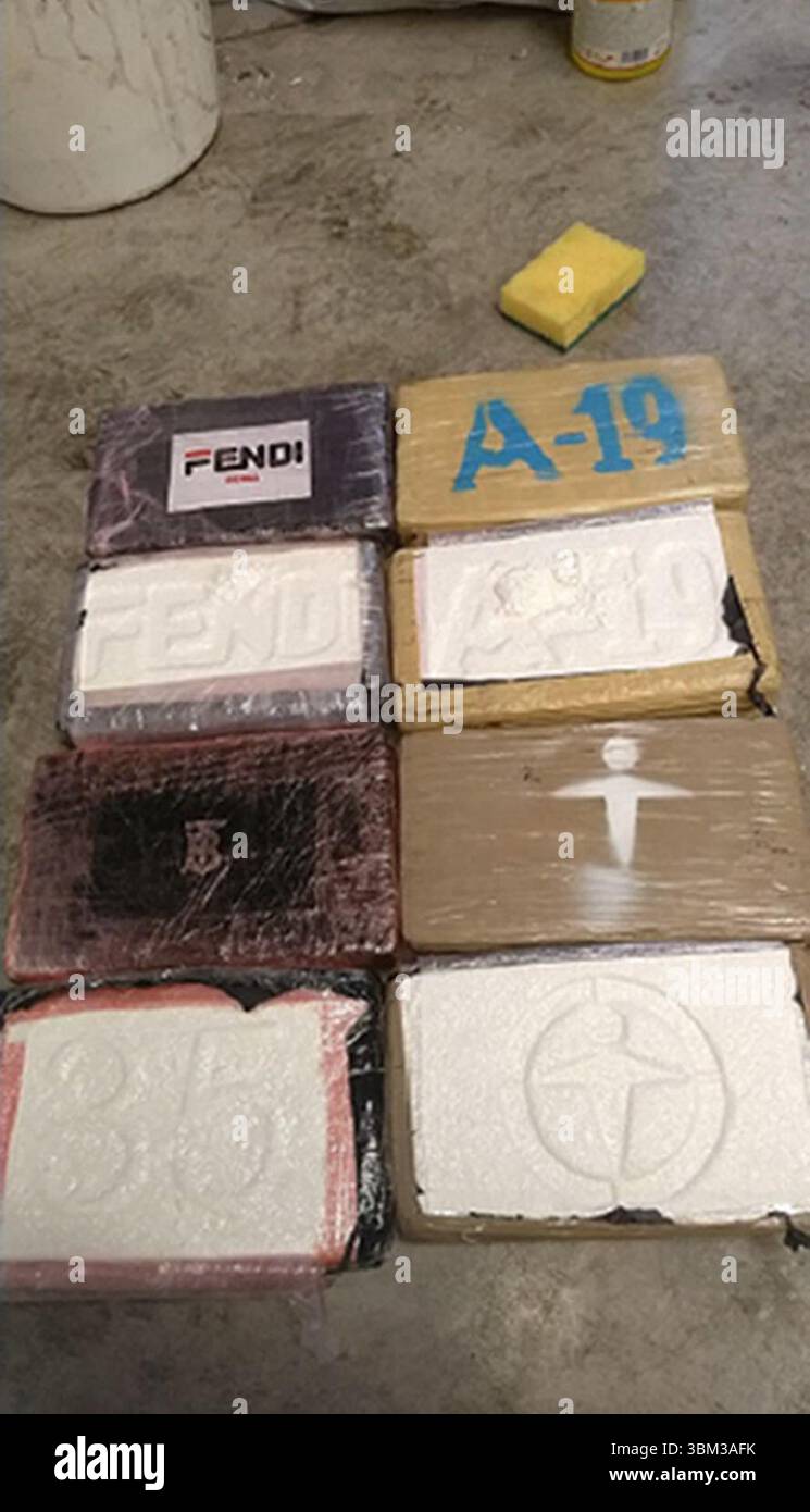 Undated handout photo issued by the Metropolitan Police of packages of ...