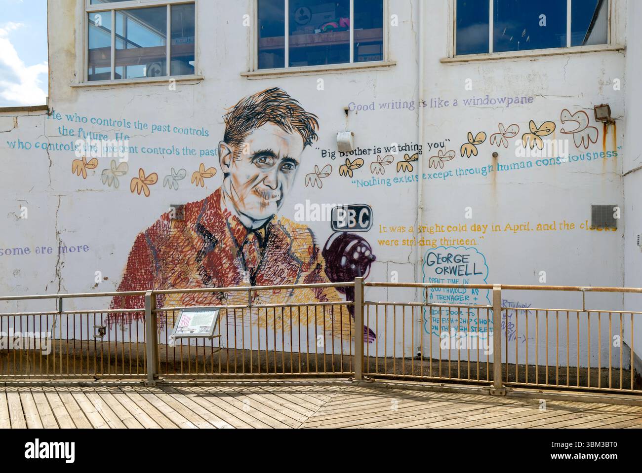 George Orwell mural picture Southwold, Suffolk, England, UK by artist ...