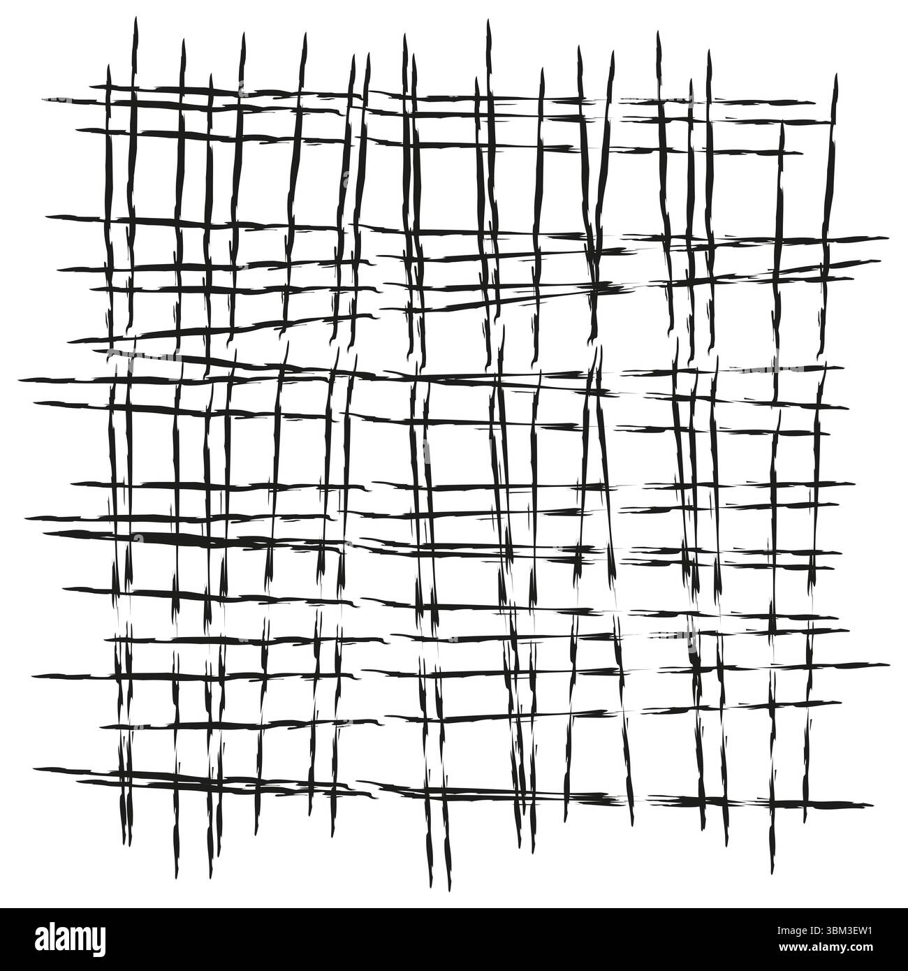 Grid line pattern. Crosshatch texture design. Woven mesh structure. Vector linear framework ...