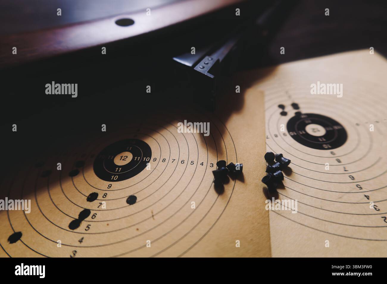 Pistol trigger target close-up sport sports shooter marksman hobby ...