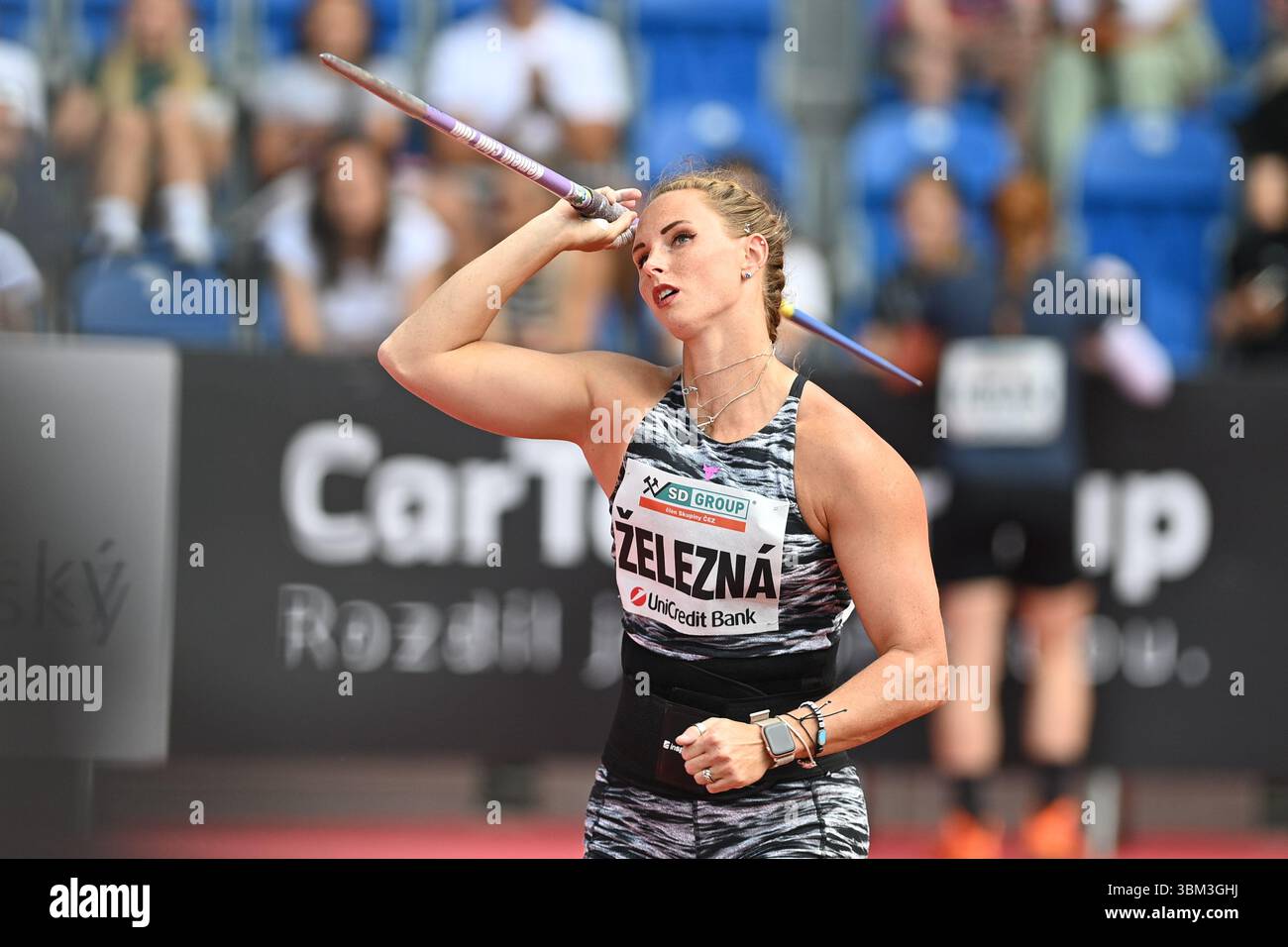 Andrea Zelezna of Czech Republic competes in javelin throw - women at ...