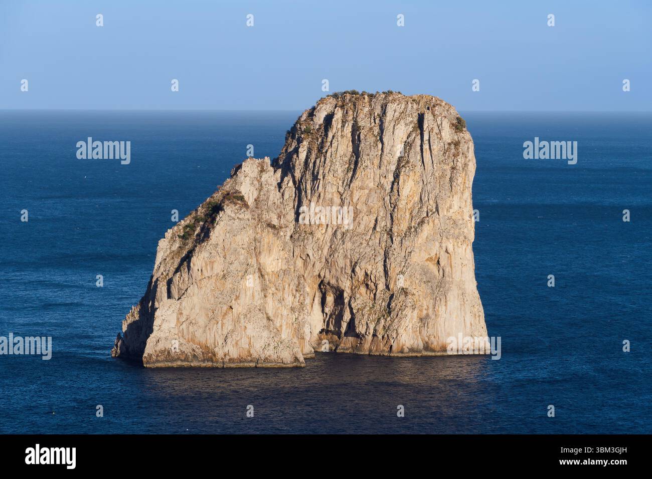 The azure waters near the iconic Faraglioni rocks off Capri Island ...