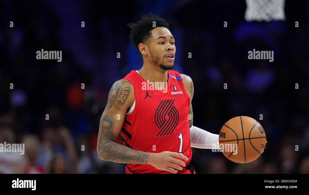 Portland Trail Blazers' Anfernee Simons plays during an NBA basketball ...