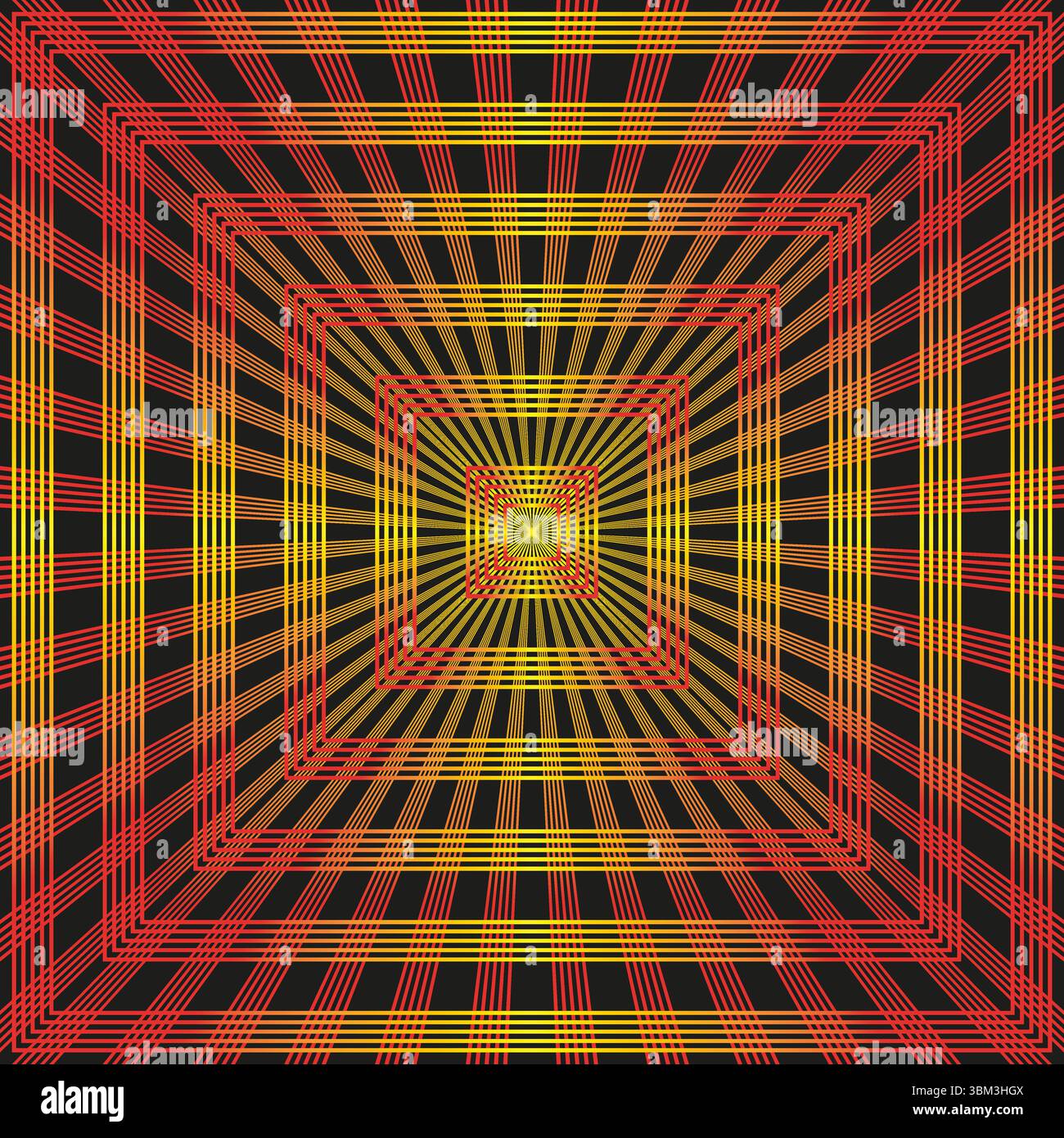 Radial line pattern. Hypnotic tunnel effect. Geometric ray background ...