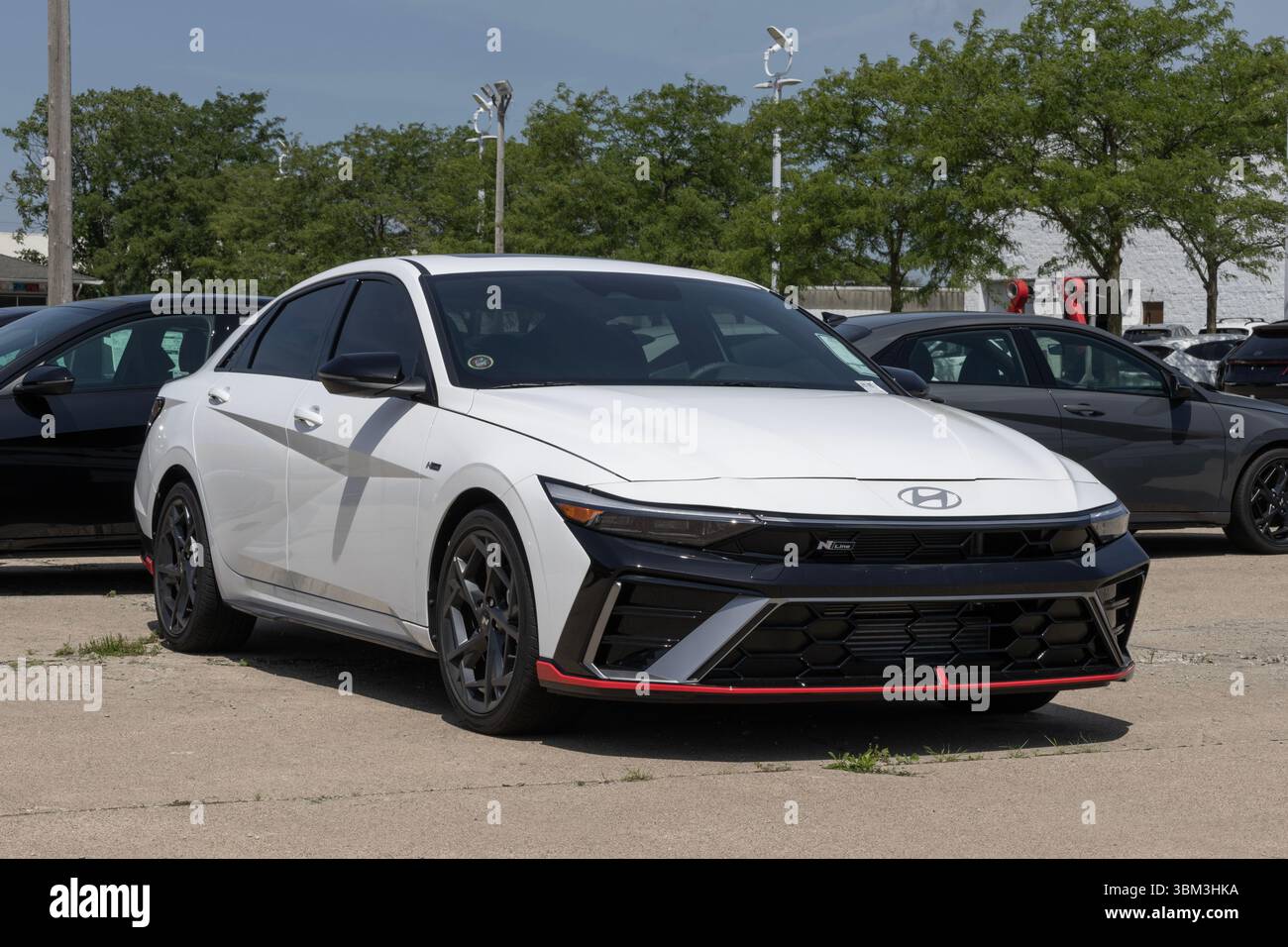 Lafayette - June 21, 2025: Hyundai Elantra N Line at a dealership ...