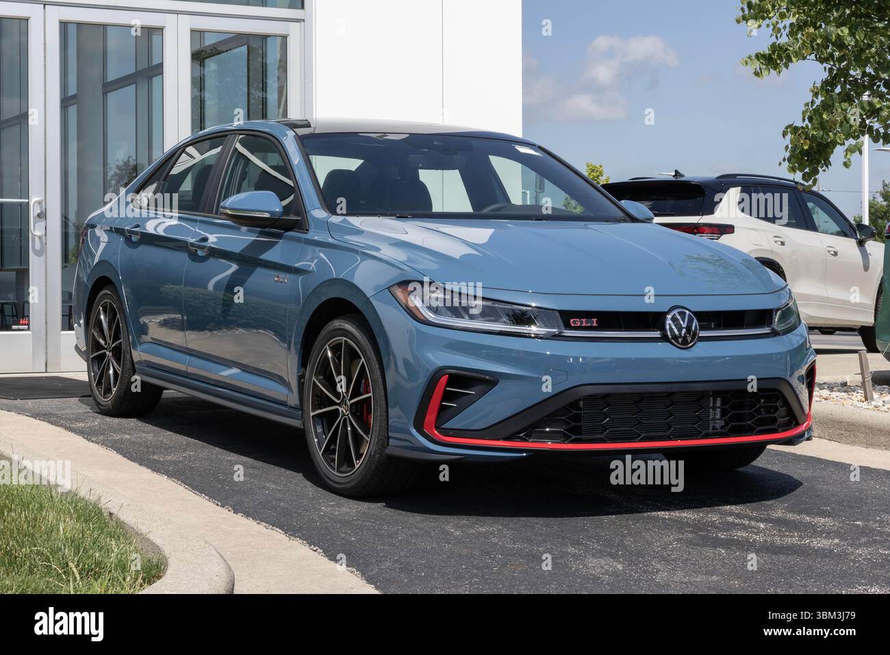 Avon - June 22, 2025: Volkswagen Jetta GLI Compact Sedan display at a ...