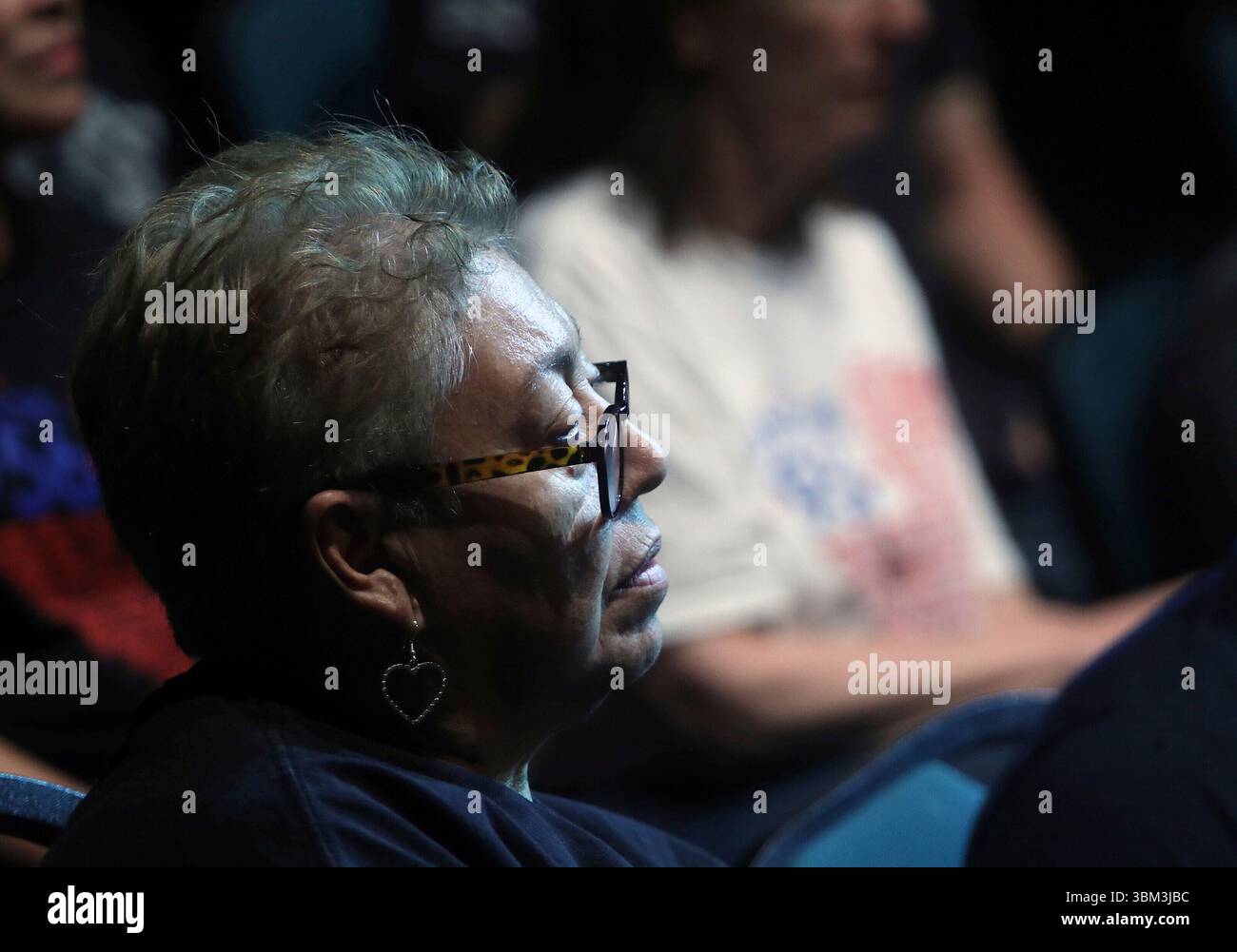 Attendees listen before U.S. Senator Bernie Sanders is introduced ...
