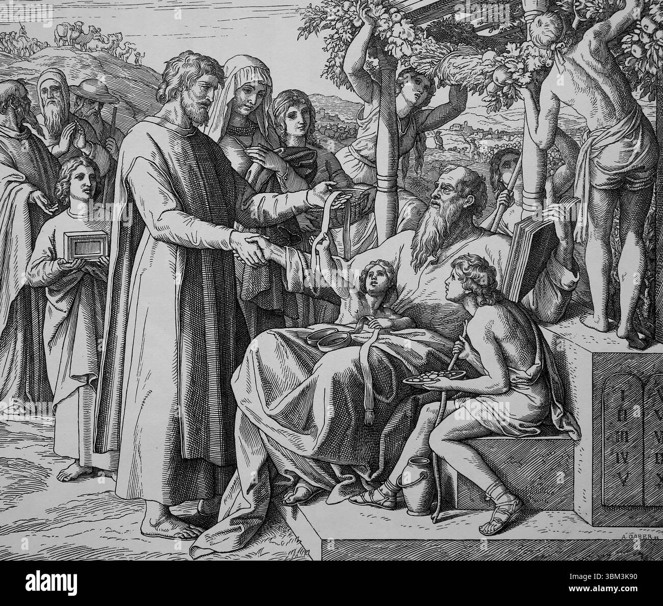 Old Testament. Job receives God's blessing after praying for his ...