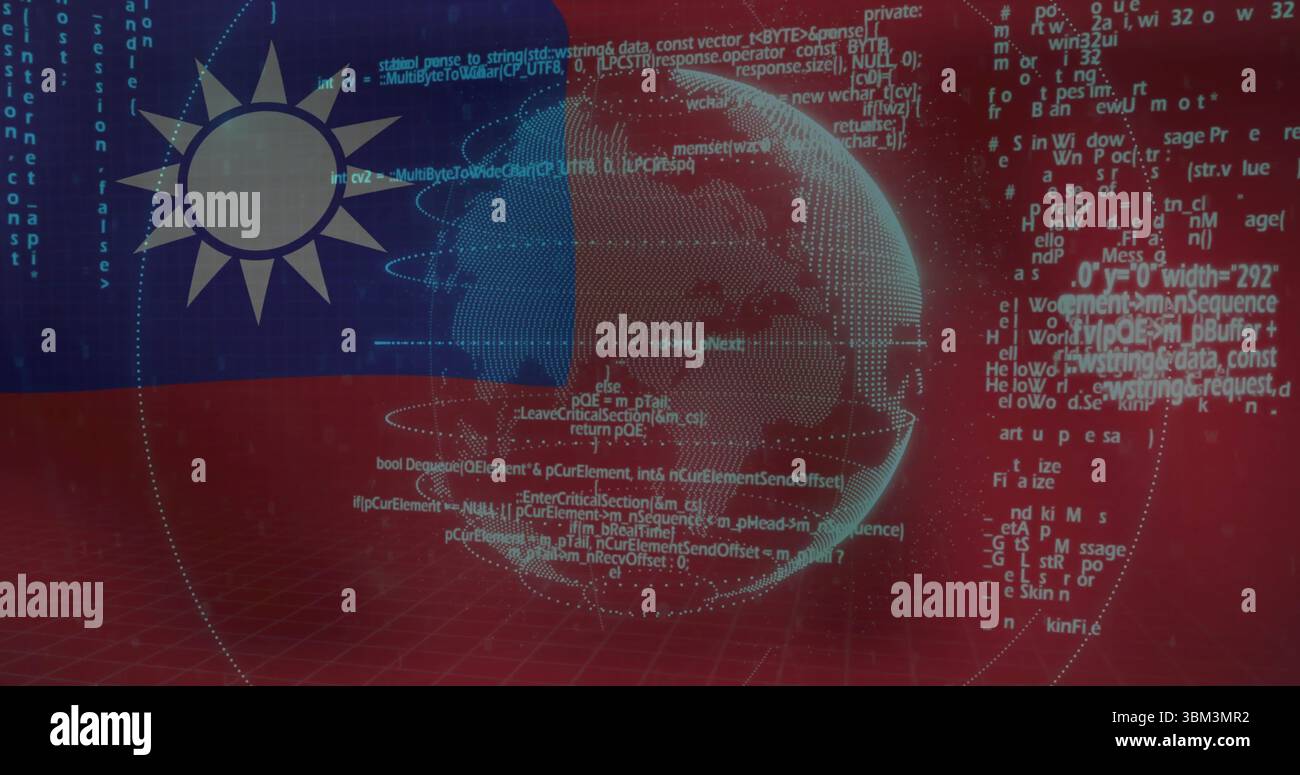 Digital wireframe globe rotating in hi-res stock photography and images ...