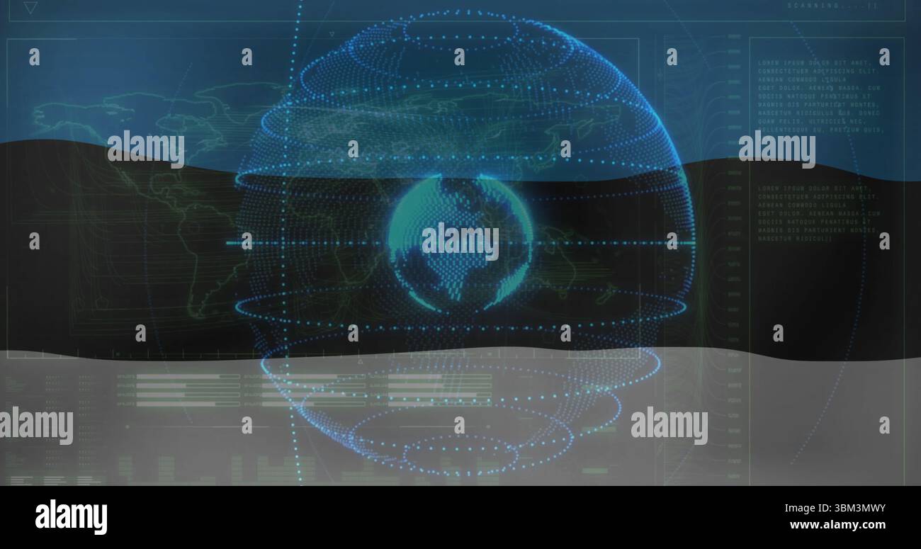 Rotating dot matrix globe hi-res stock photography and images - Alamy