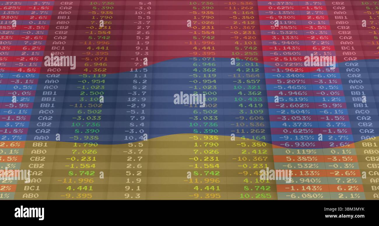 Digital data numbers overlaying red hi-res stock photography and images - Alamy