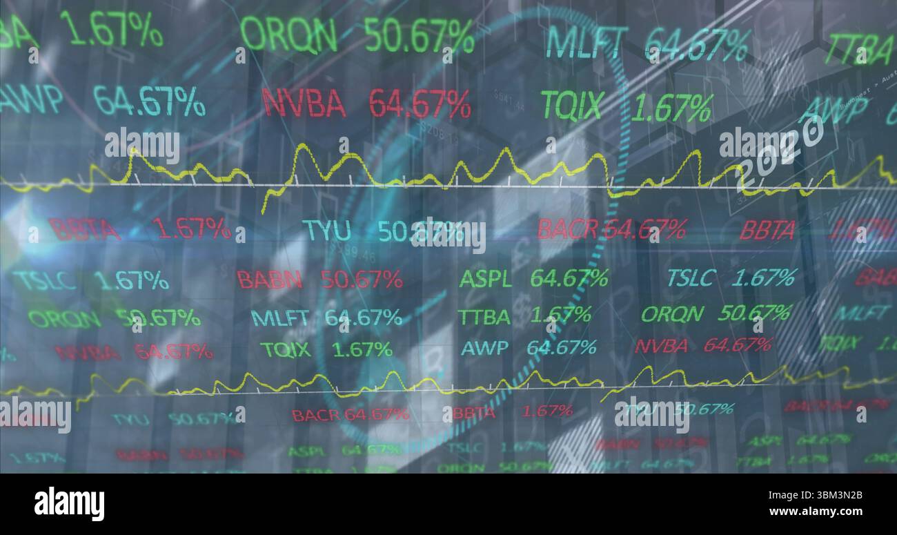 Displaying financial data overlaying hi-res stock photography and images - Alamy