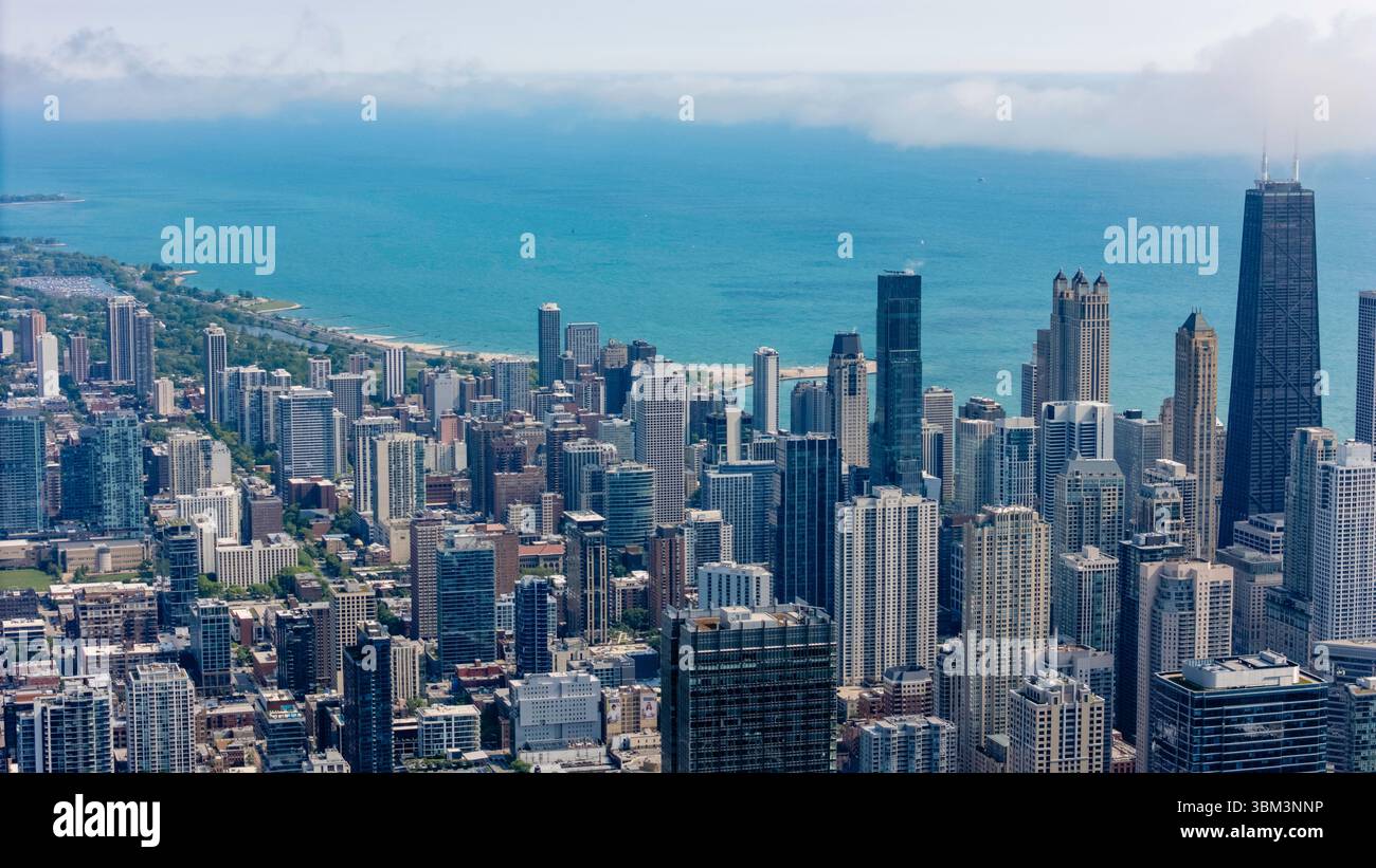 Aerial photograph of The Loop, Downtown Chicago, Illinois, United ...