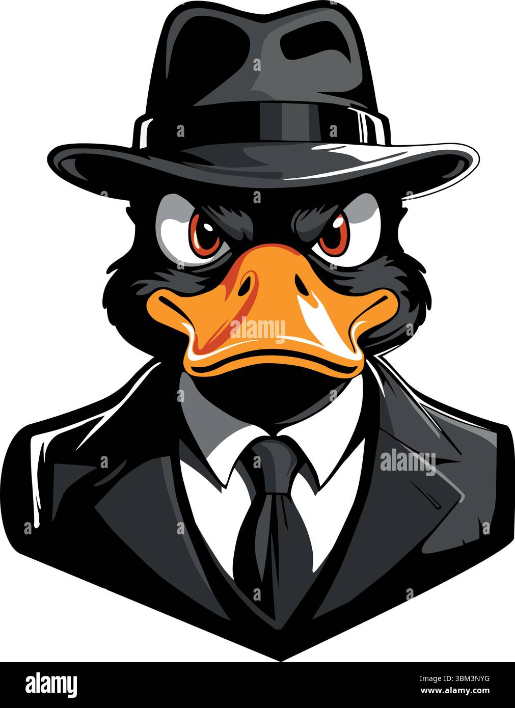 angry gangster duck Stock Vector Image & Art - Alamy